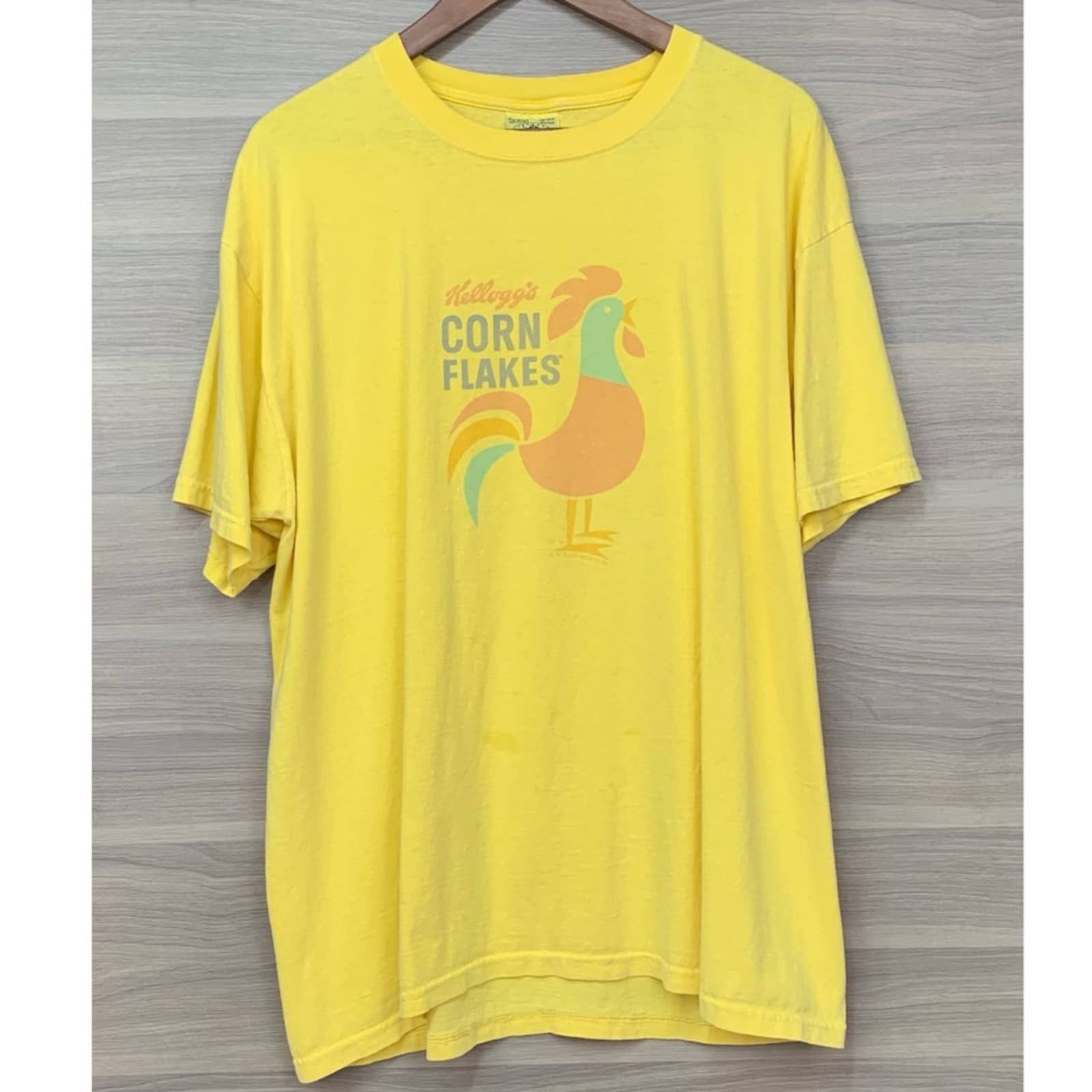 Anvil Anvil Corn Flakes Cereal Vintage Yellow T-Shirt Large | Grailed