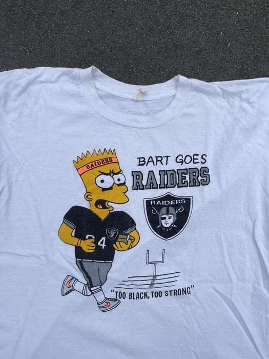 Vintage Vintage Bart Simpson Raiders Boot Tee | Grailed