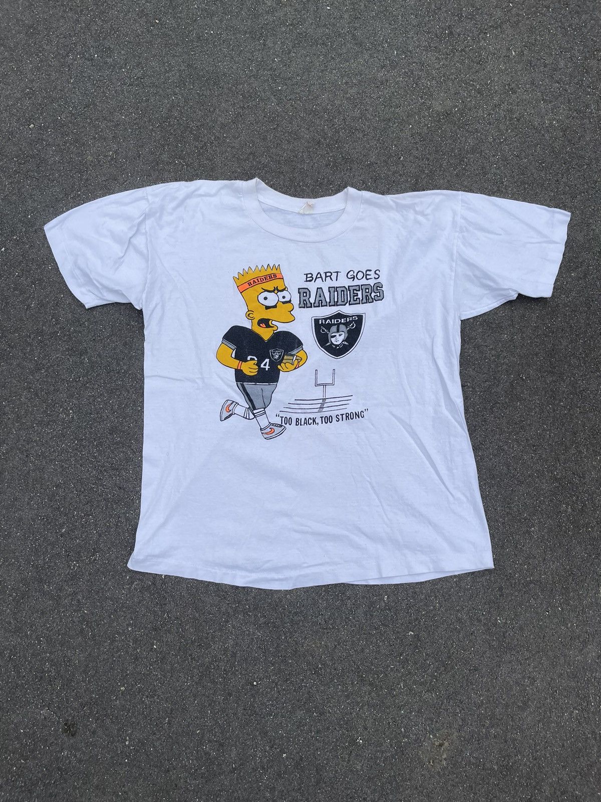 Vintage Vintage Bart Simpson Raiders Boot Tee | Grailed