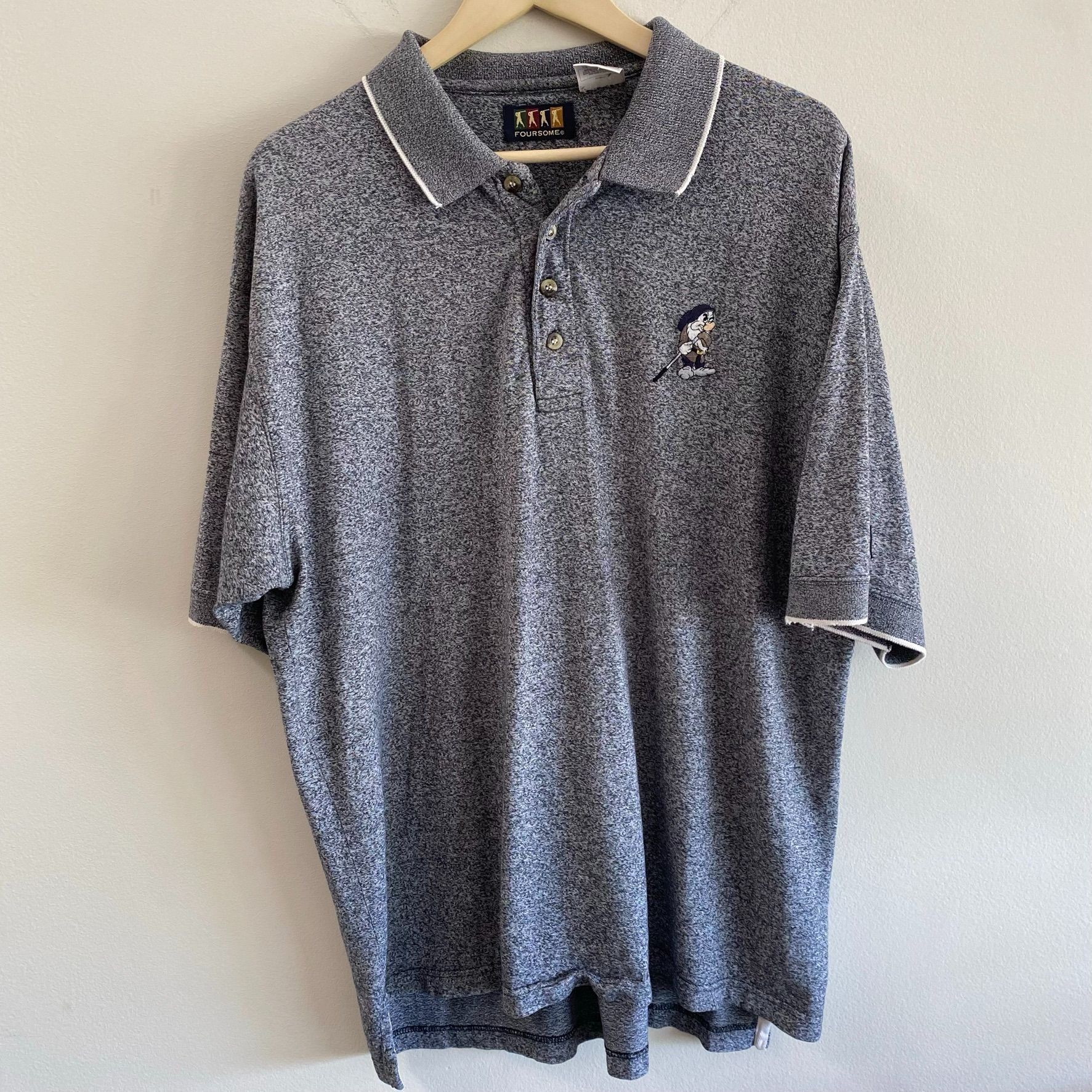 Disney × Streetwear × Vintage Vintage Grumpy Dwarf Polo Shirt | Grailed