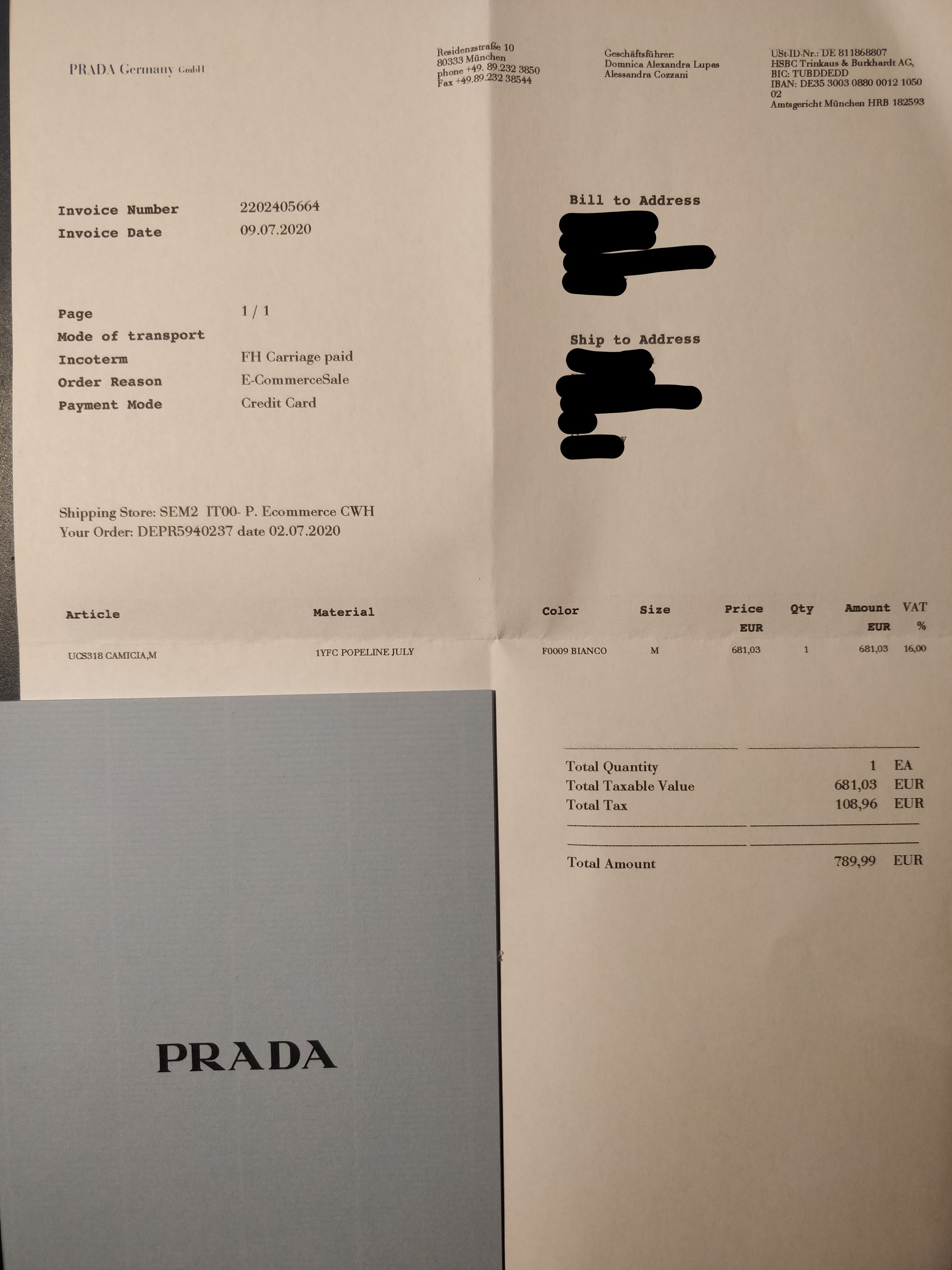 Prada Prada Time Capsule Limited Edition July / With Invoice | Grailed