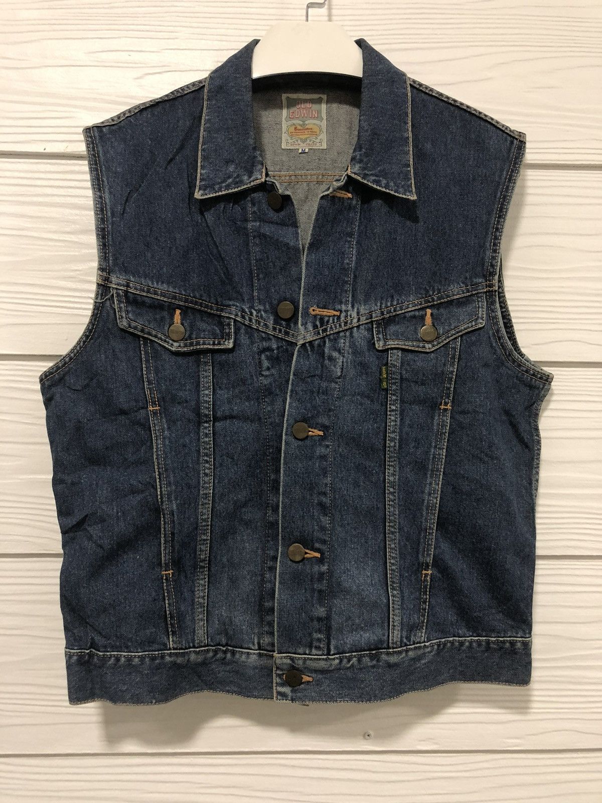 Edwin × Vintage Old Edwin denim vest jacket | Grailed