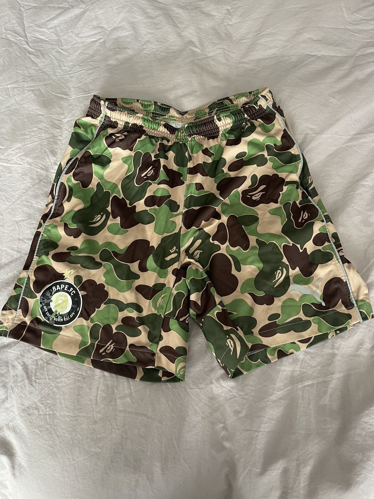Bape × Puma Bape x Puma FC Replica Shorts | Grailed