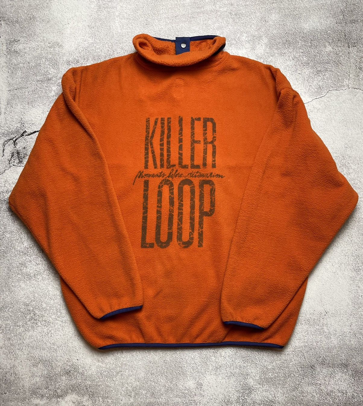 Vintage KILLER LOOP VINTAGE SHERPA FLEECE SYNCHILLA PULLOVER ORANGE ...