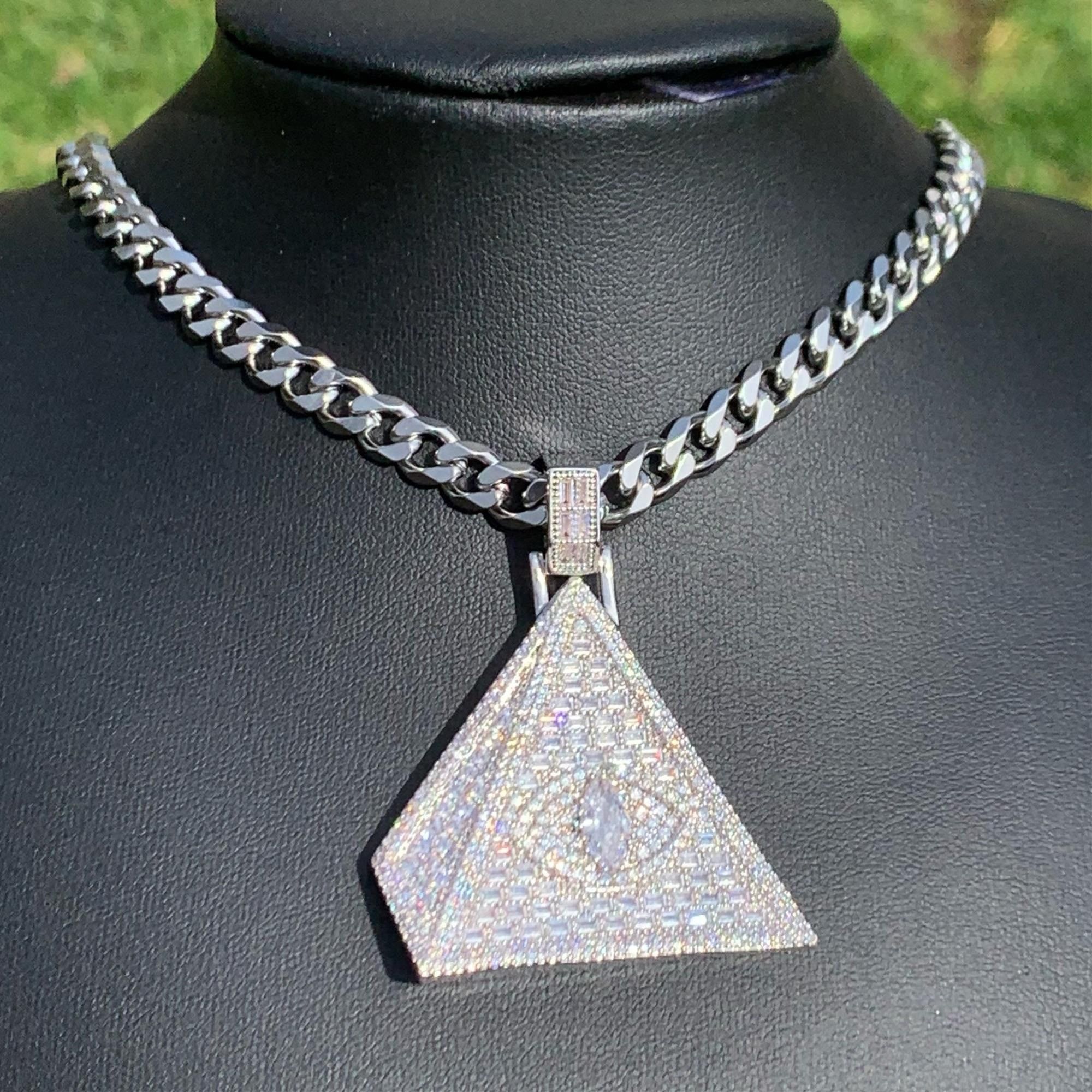 Jewelry × Streetwear Illuminati Pendant | Illuminati Chain | Cuban ...