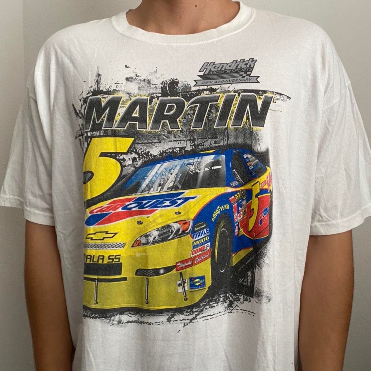 Chase Authentics Mark Martin Nascar Racing White Shirt | Grailed