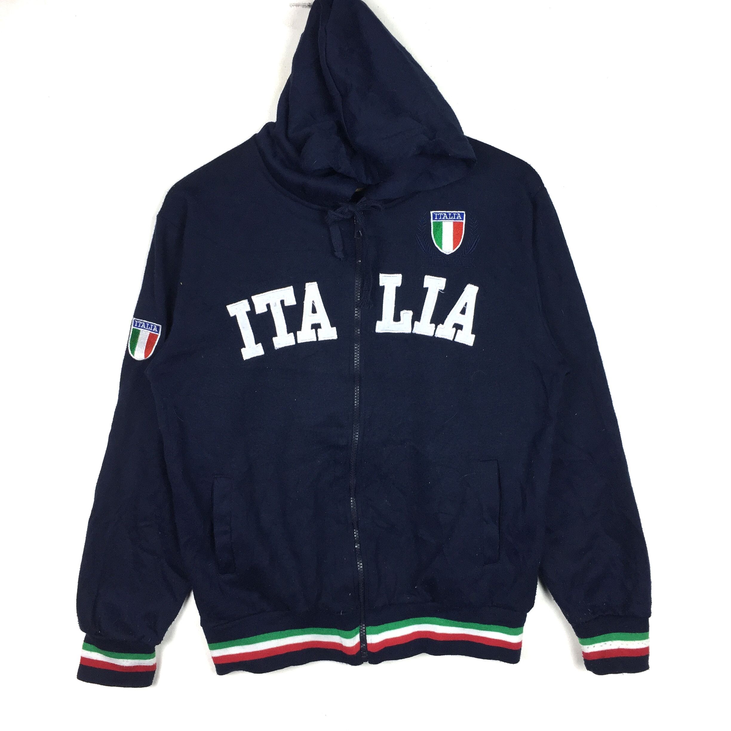 Italian Designers Hoodie Zipper Italia Big logo | Grailed