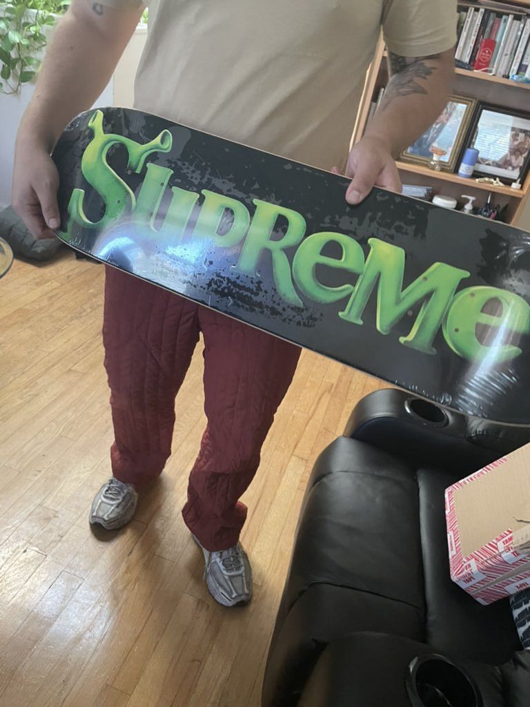 Supreme Supreme Shrek Skate Deck Black | Grailed