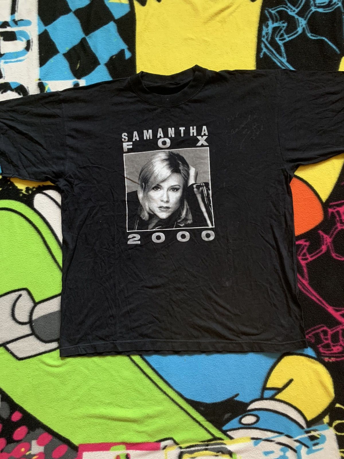 Vintage 90s Vintage Samantha Fox t-shirt autograph love samantha | Grailed