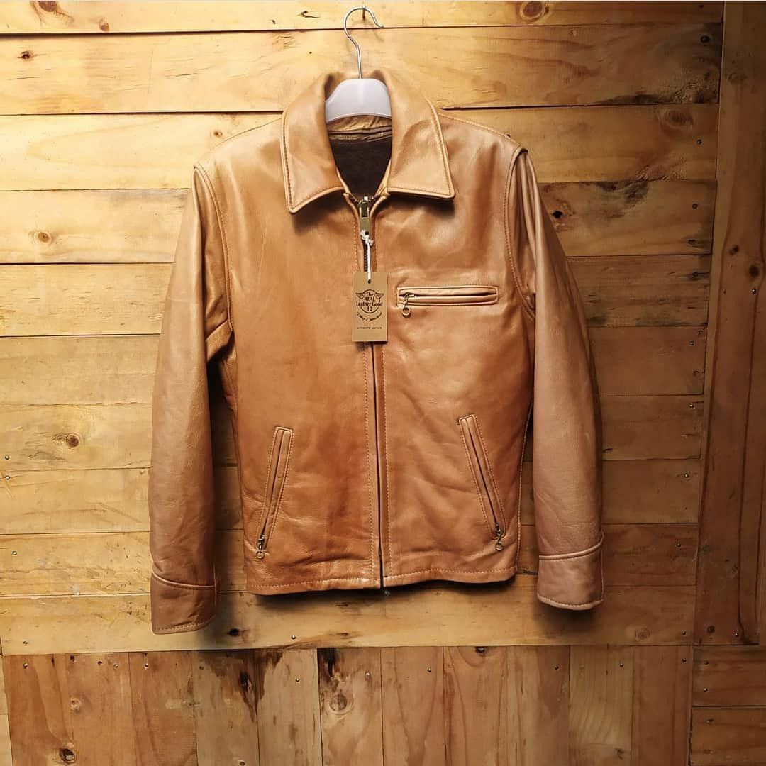 Leather Jacket × Made In Usa × Schott SCHOTT AT101 BROWN TAN LEATHER ...