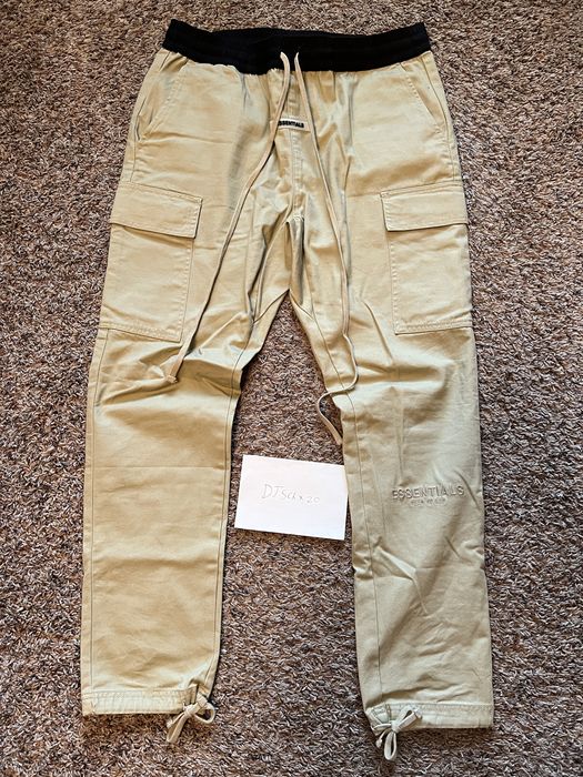 Fear of God Fear of God Essentials Cargo Pants Khaki (FW19) | Grailed