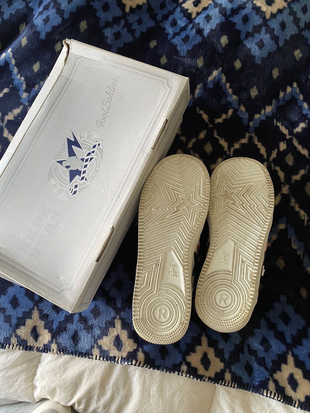 Bape Bapesta Double Star White Red Black Super Rare Bapestas | Grailed