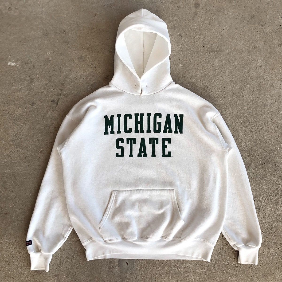Vintage Vintage 90s Jansport “Michigan State” White Hoodie | Grailed Vintage Vintage 90s Jansport “Michigan State” White Hoodie | Grailed