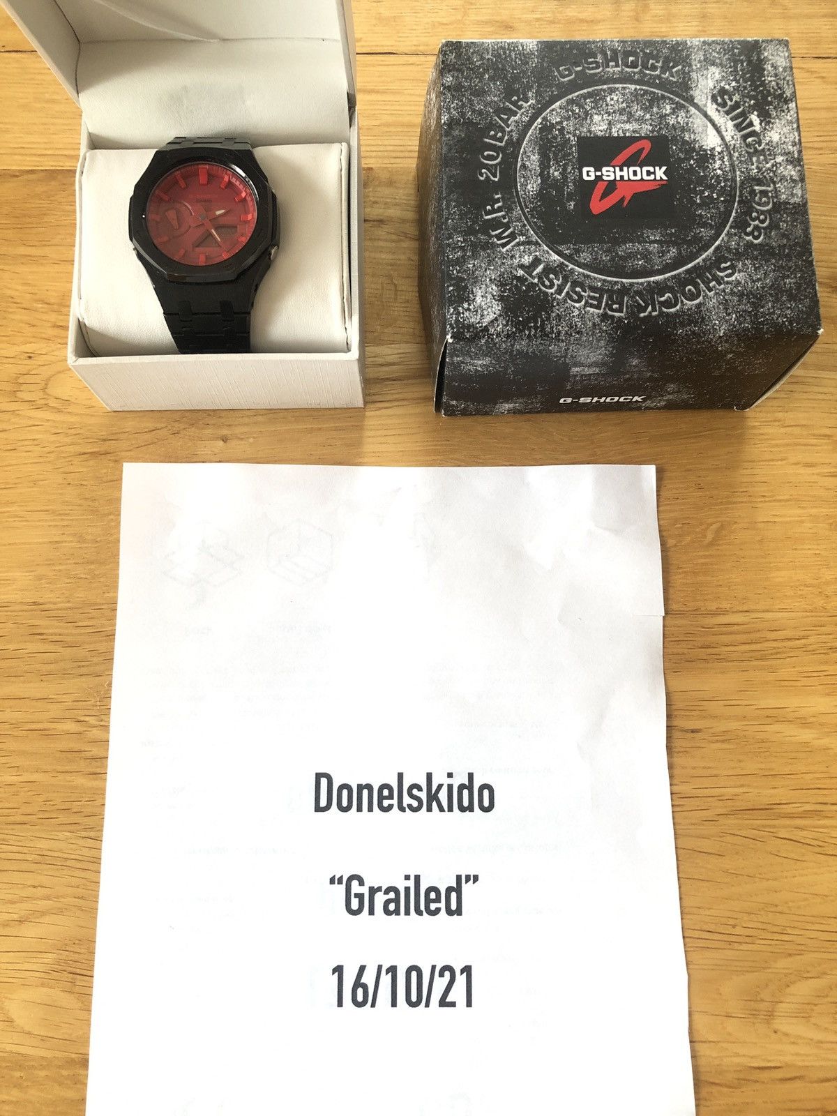 G Shock G-Shock Luxury Casioak Custom GA-2100 (Black Silver) | Grailed