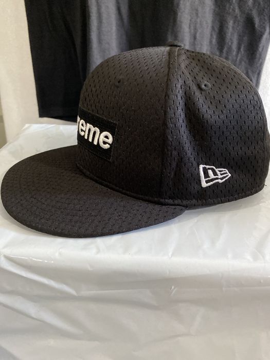 Supreme Black Supreme New Era World Famous 2018 Mesh Box Logo Cap | Grailed