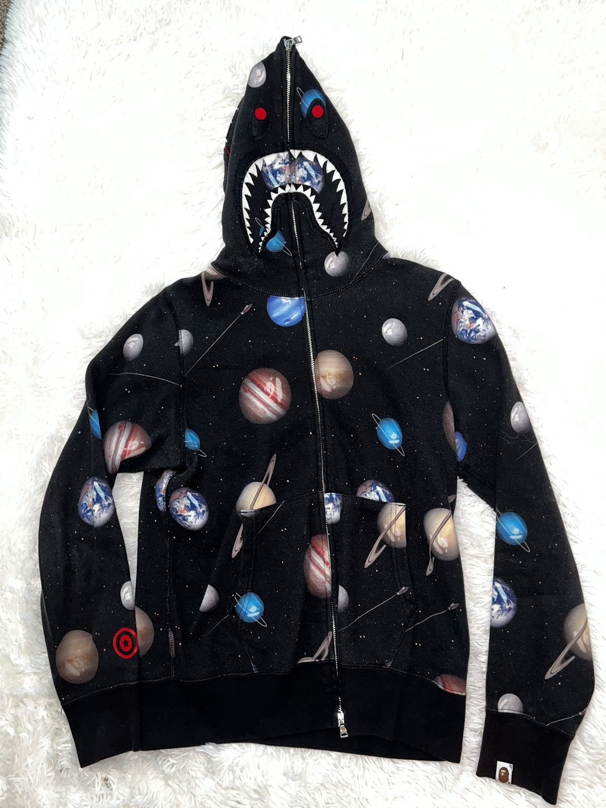 Bape BAPE Galaxy Shark full zip hoodie | Grailed