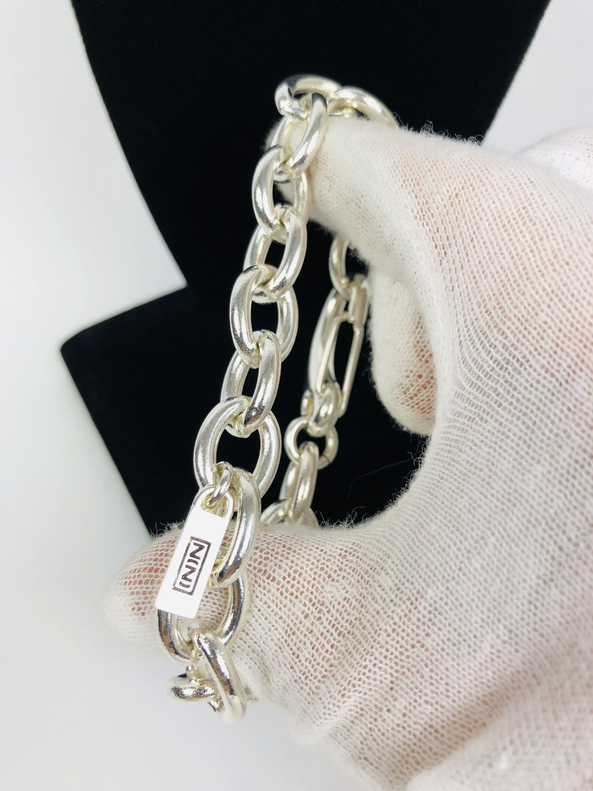 Number (N)ine Number nine chain link bracelet | Grailed