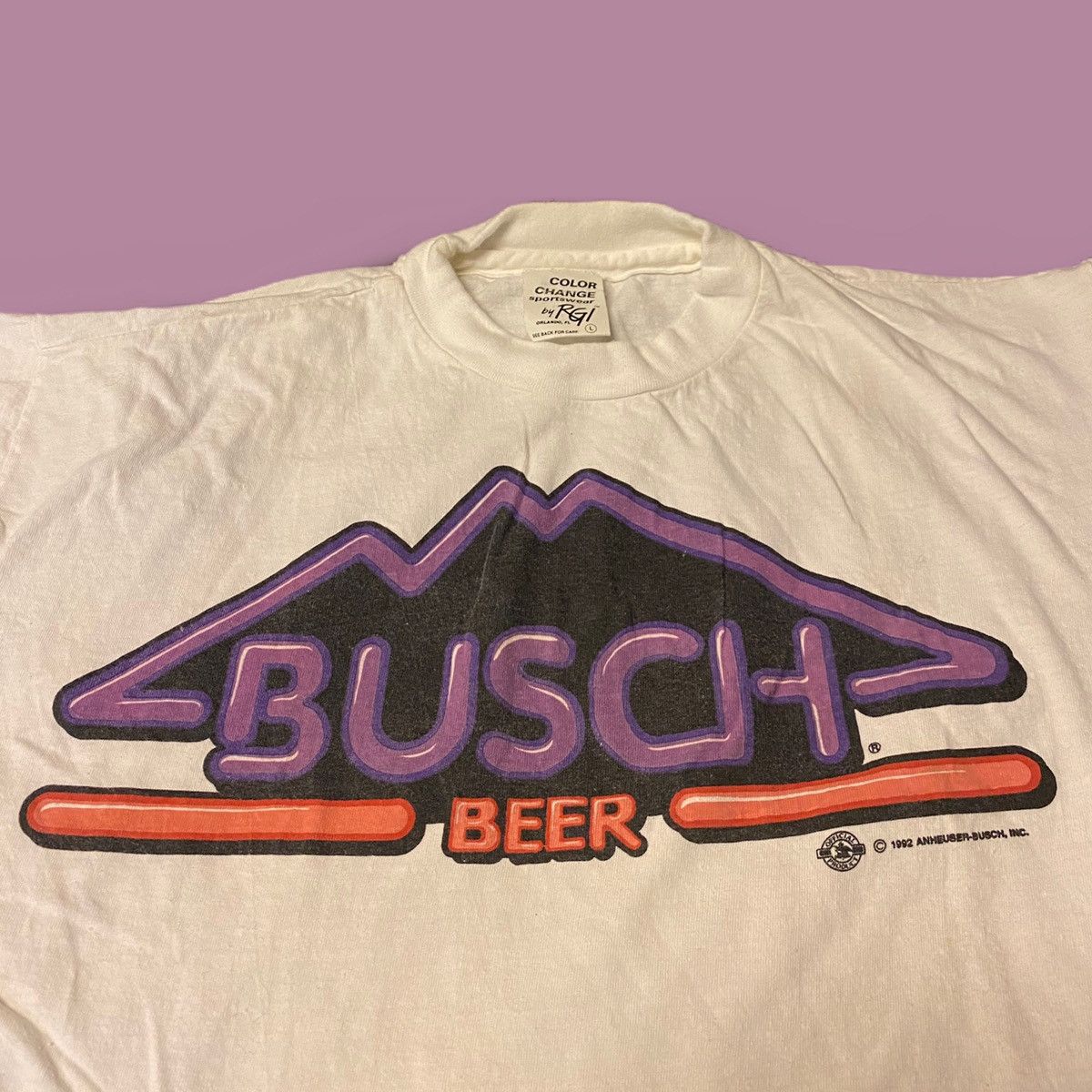 Vintage Vintage Busch Beer Color Changing Tee | Grailed