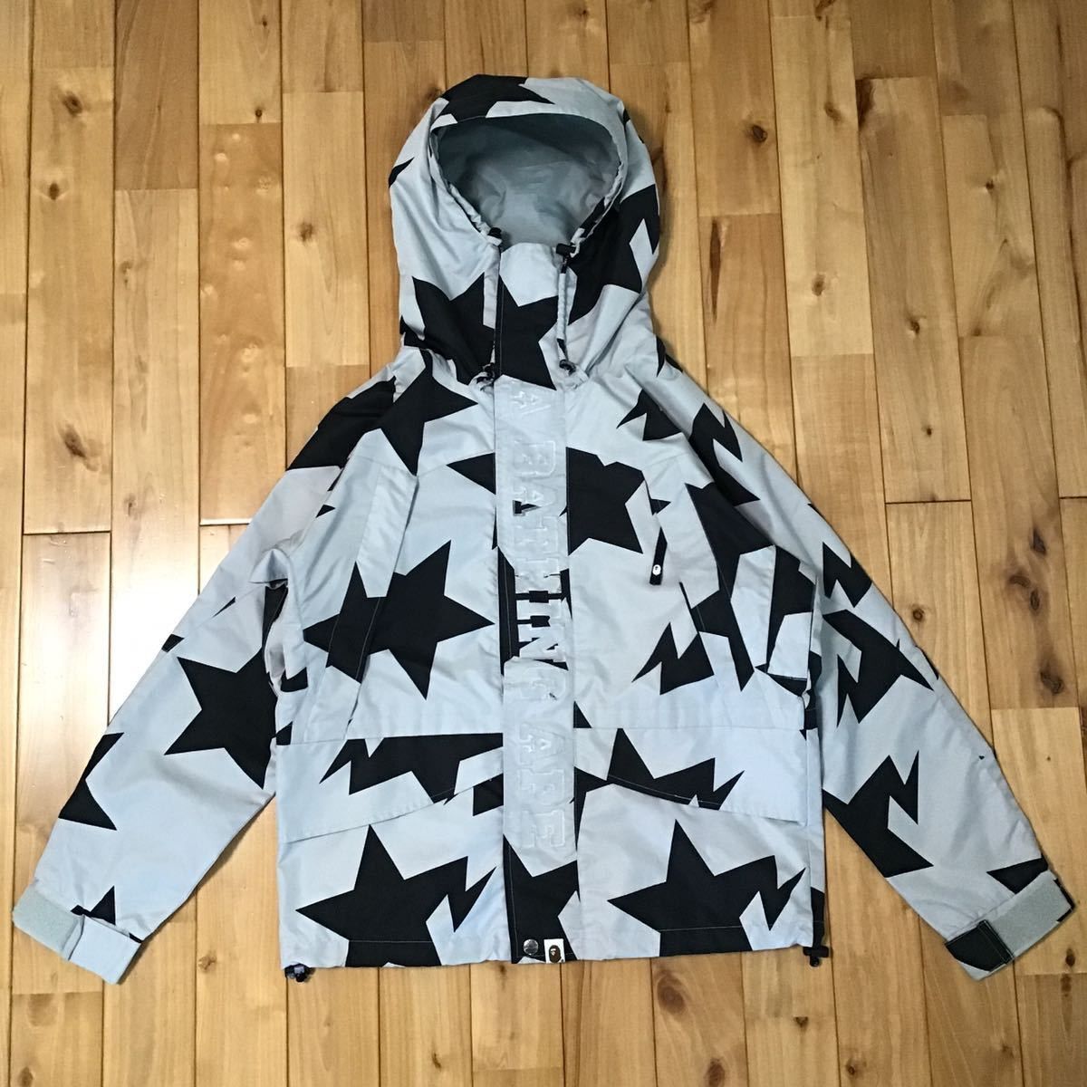 Bape BAPESTA snowboard jacket gray BAPE star | Grailed