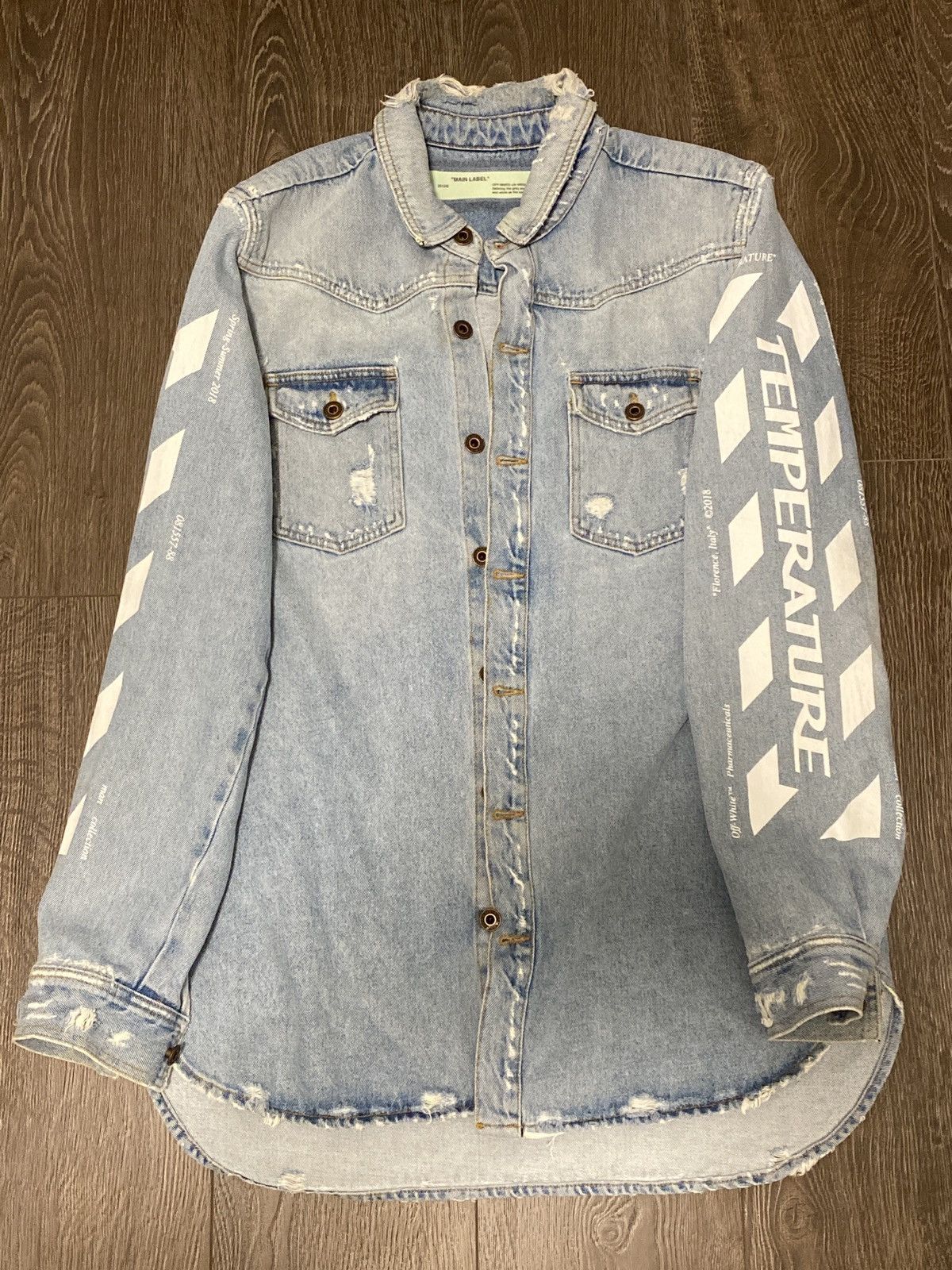 Off-White Off-White Temperature Denim Shirt | Grailed