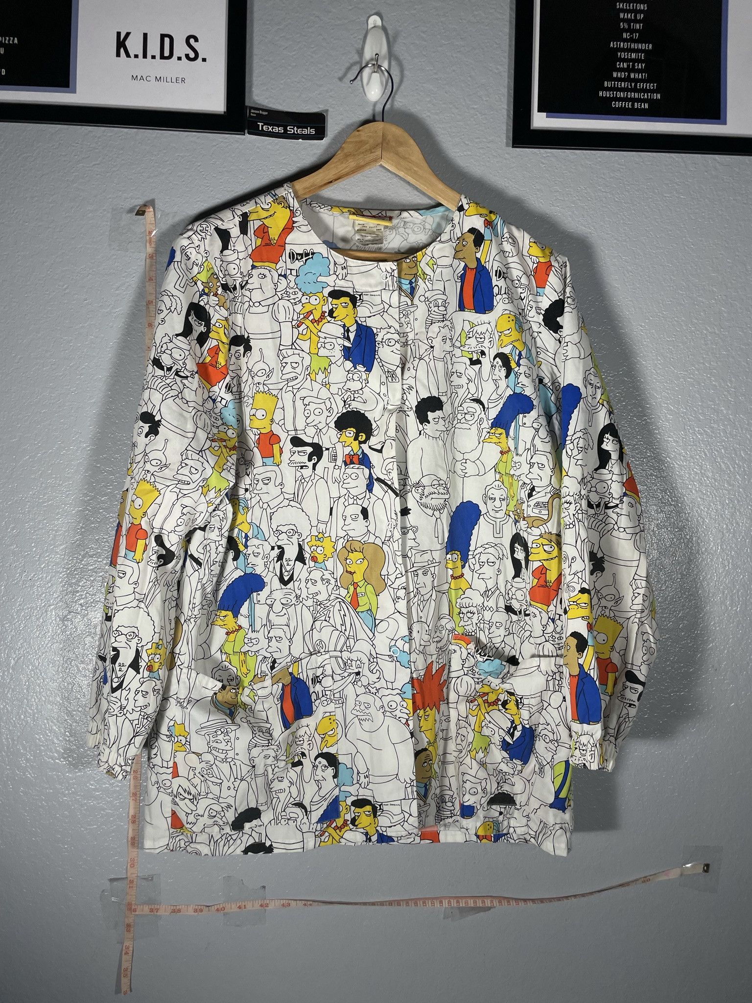 The Simpsons 2003 The Simpsons Long Sleeve Button Down Scrubs S Y2K ...