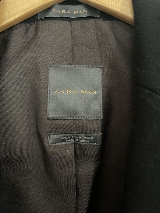 Zara Black Overcoat | Grailed