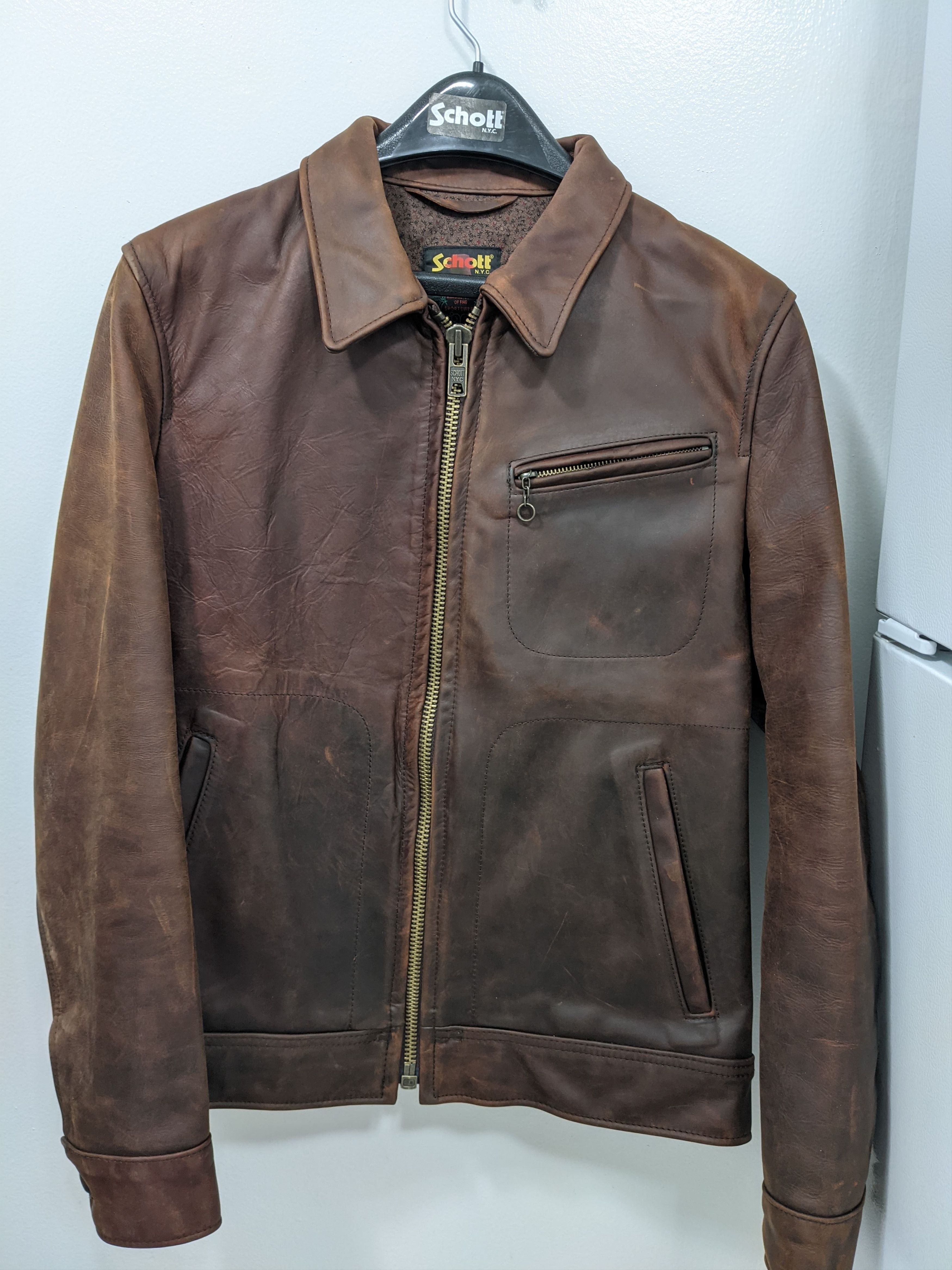 Schott Schott NYC 582 Lightweight Unlined Cowhide Trucker Jacket | Grailed