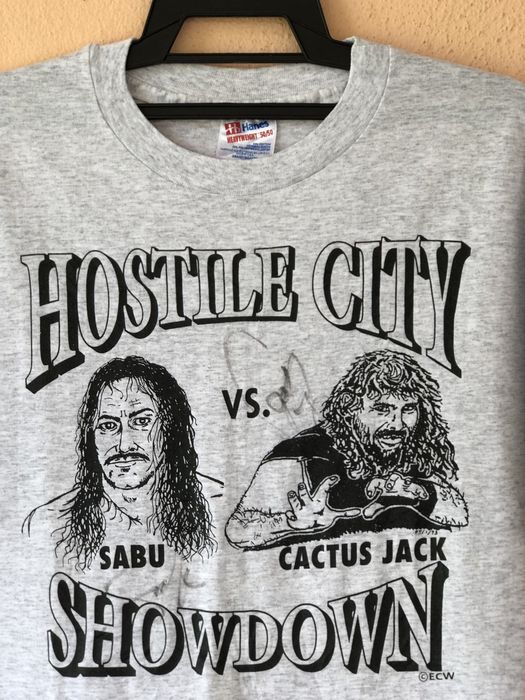 Vintage Vintage 90s ECW Cactus Jack Vs Sabu Rare Wrestling Tee | Grailed