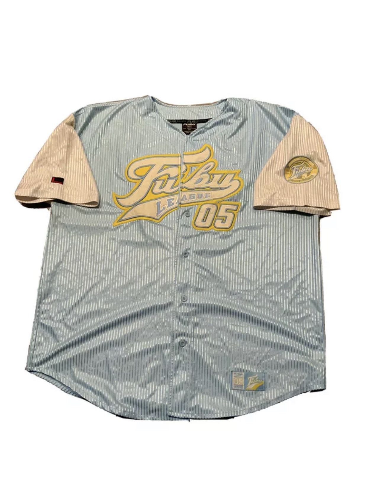 Vintage VTG 90s Fubu For Us By Us 05 Stripe Hip Hop Baseball Jersey | Grailed