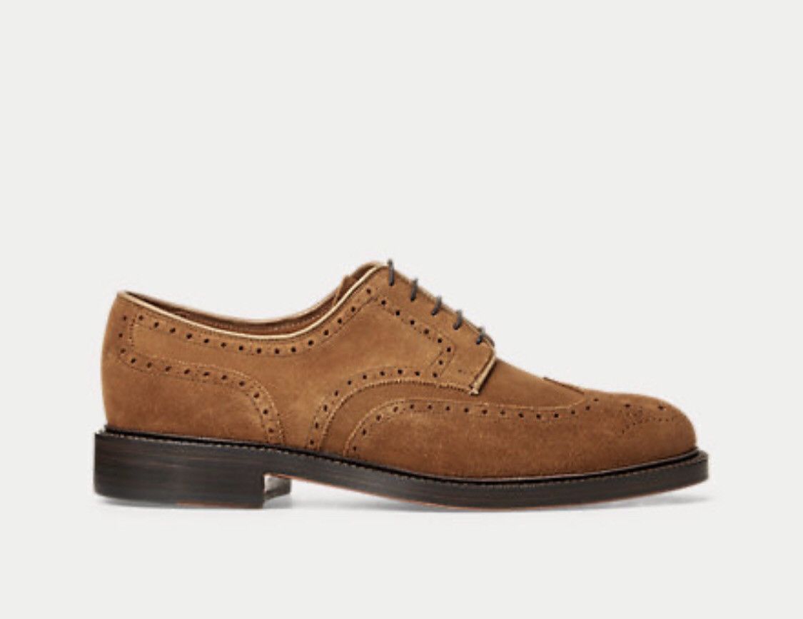 Polo Ralph Lauren POLO RALPH LAUREN ASHER WING TIP POLO BROWN COW SUEDE ...