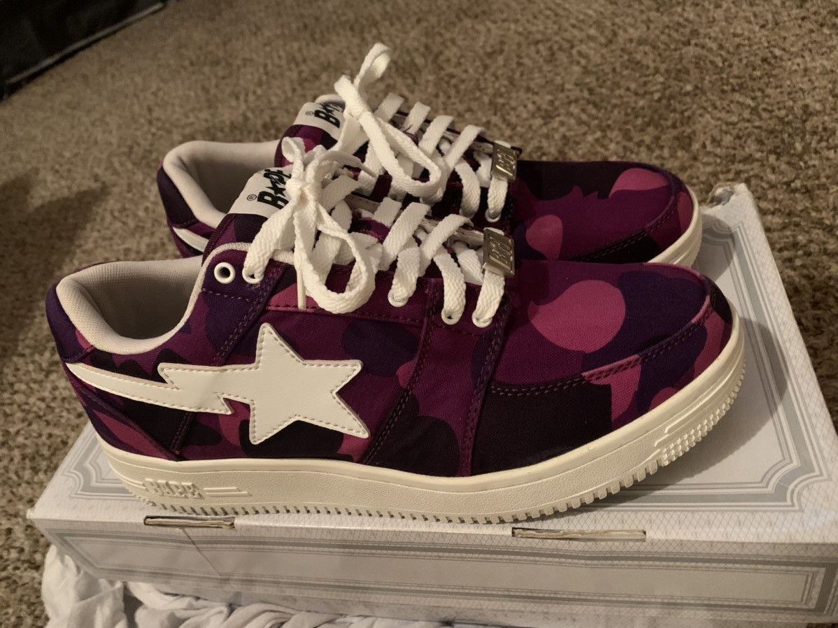Bape Bapesta Purple Camo | Grailed