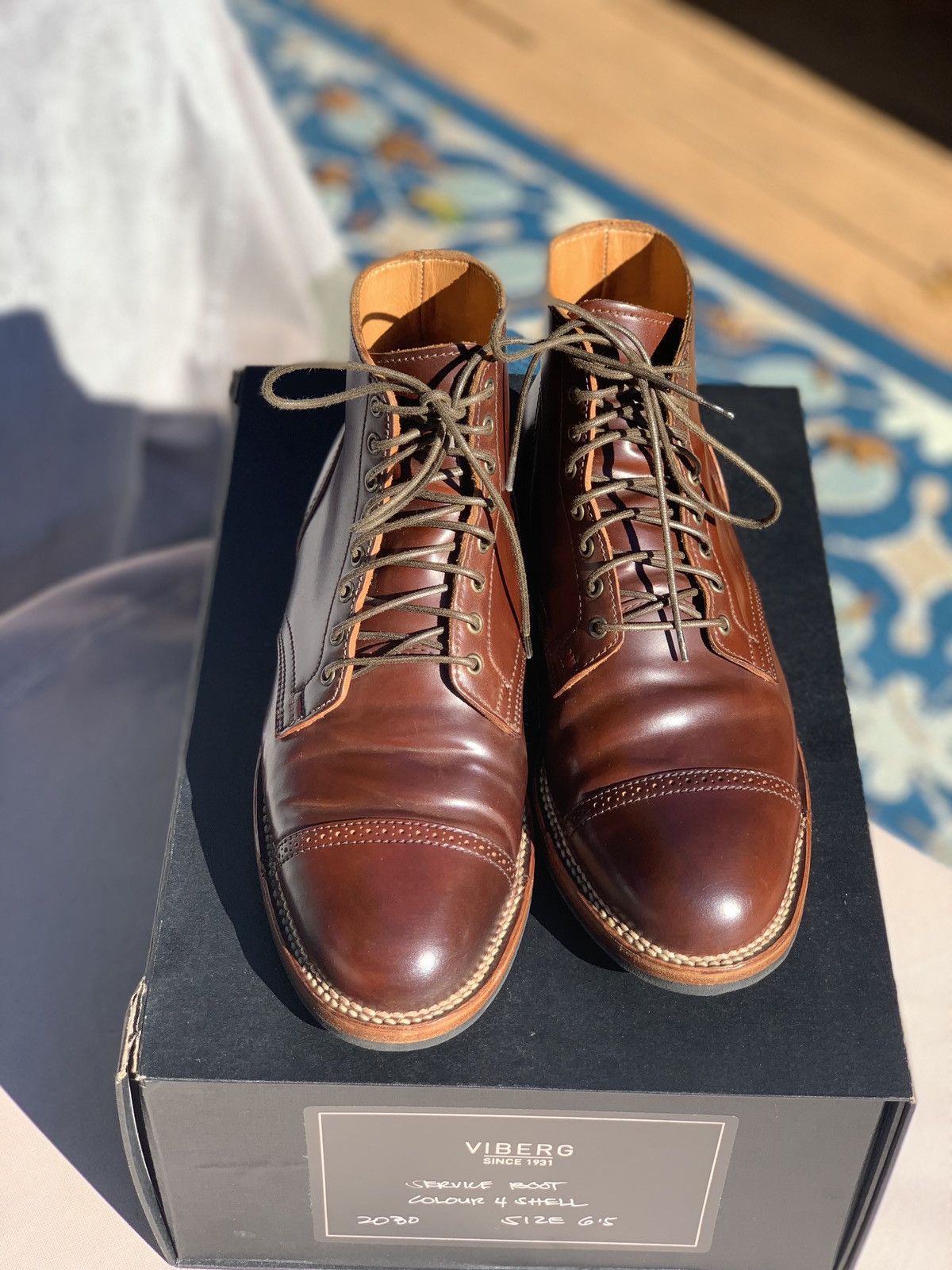 Viberg Color 4 shell cordovan boots 2030 last 6.5 | Grailed