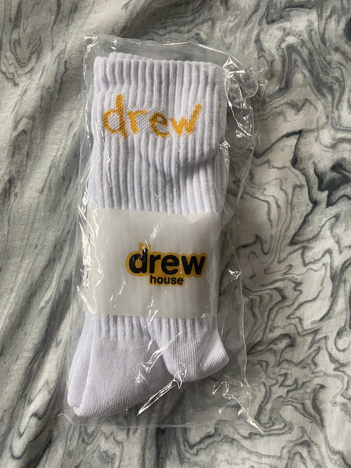 Drew House × Justin Bieber Drew House Scribble Justin Bieber Socks ...