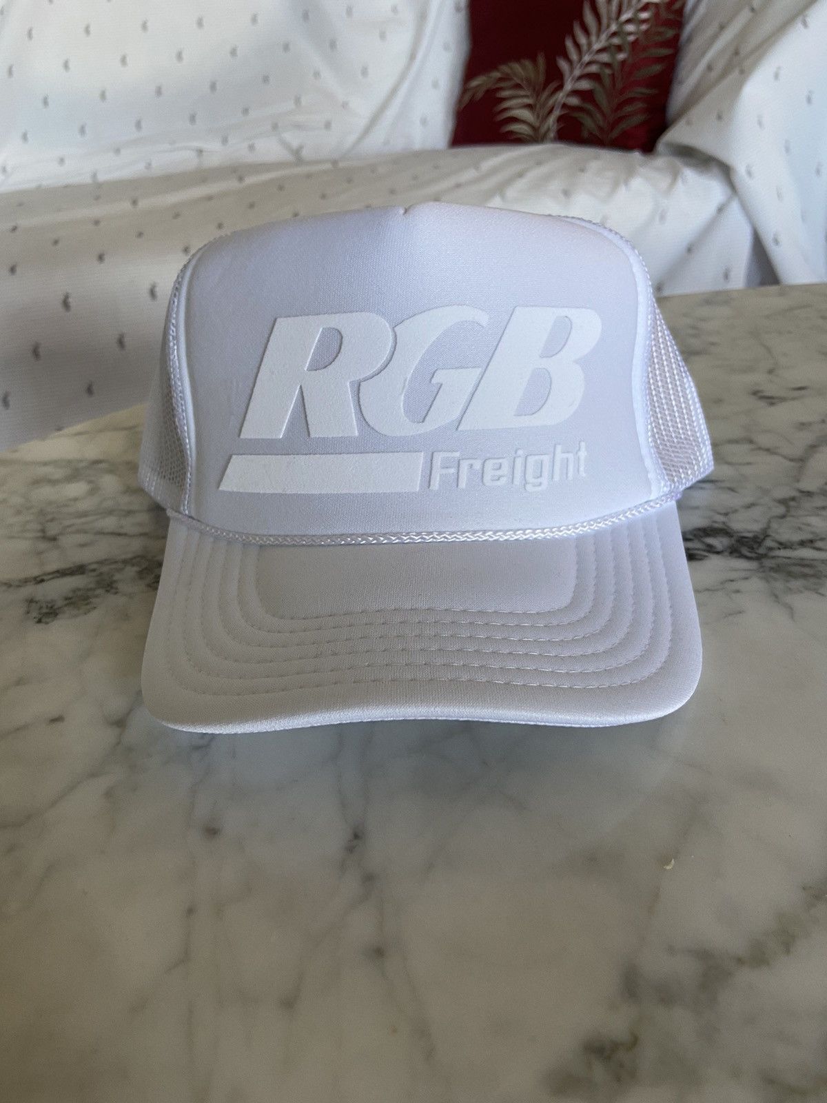 Streetwear RoyGBiv RGB Freight Trucker Hat White | Grailed