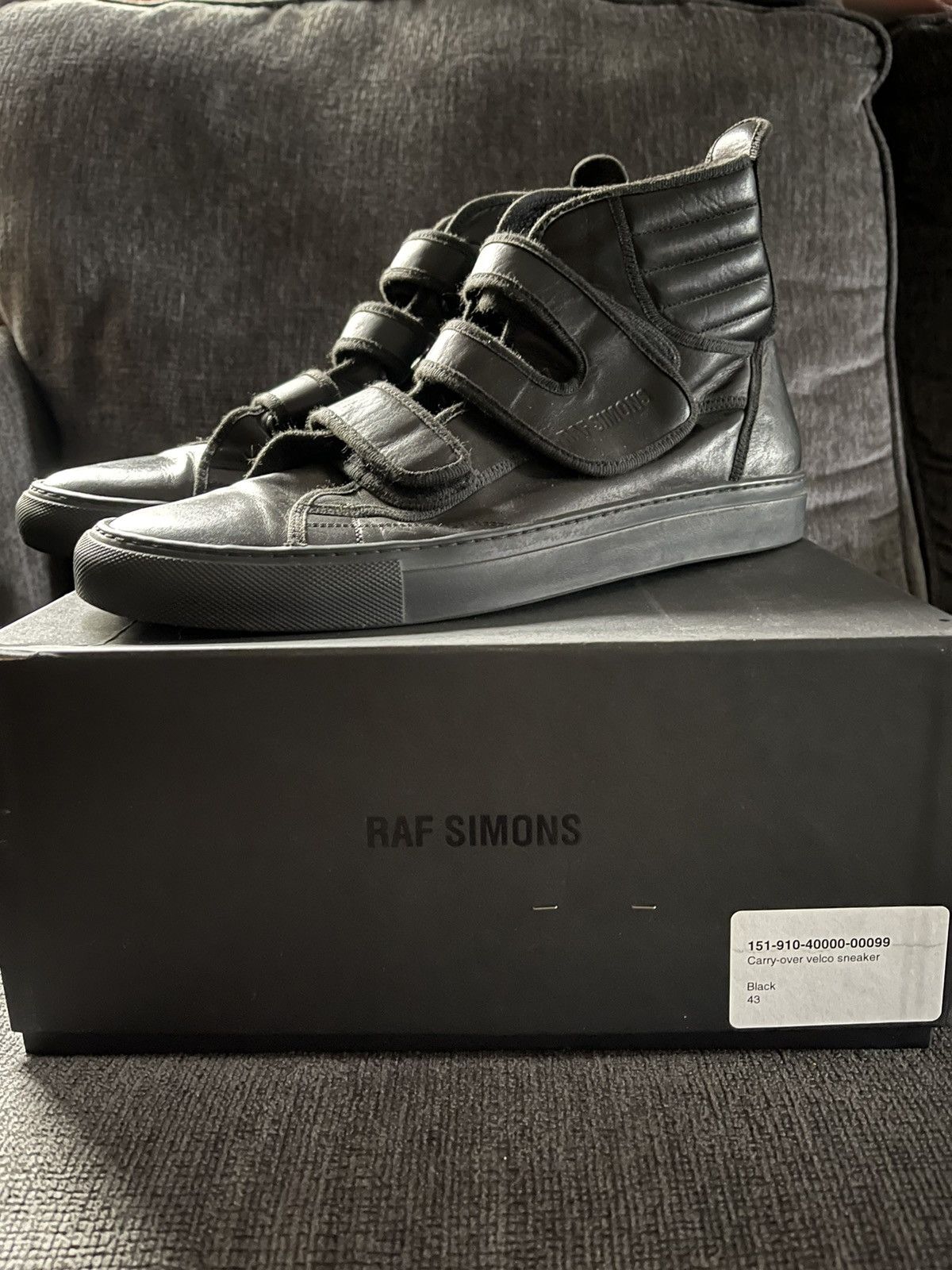 Raf Simons Velcro High-Top Sneakers | Grailed