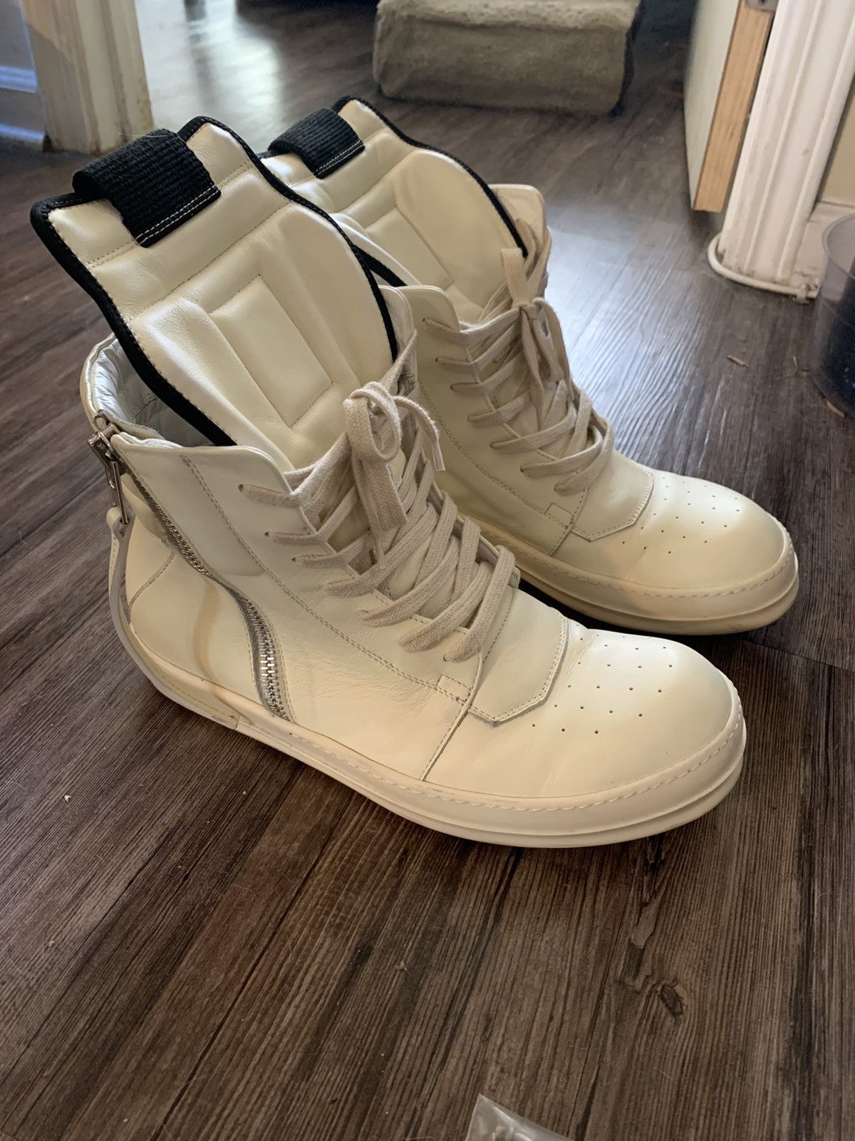 Rick Owens Milk Cyclops Geobaskets | Grailed