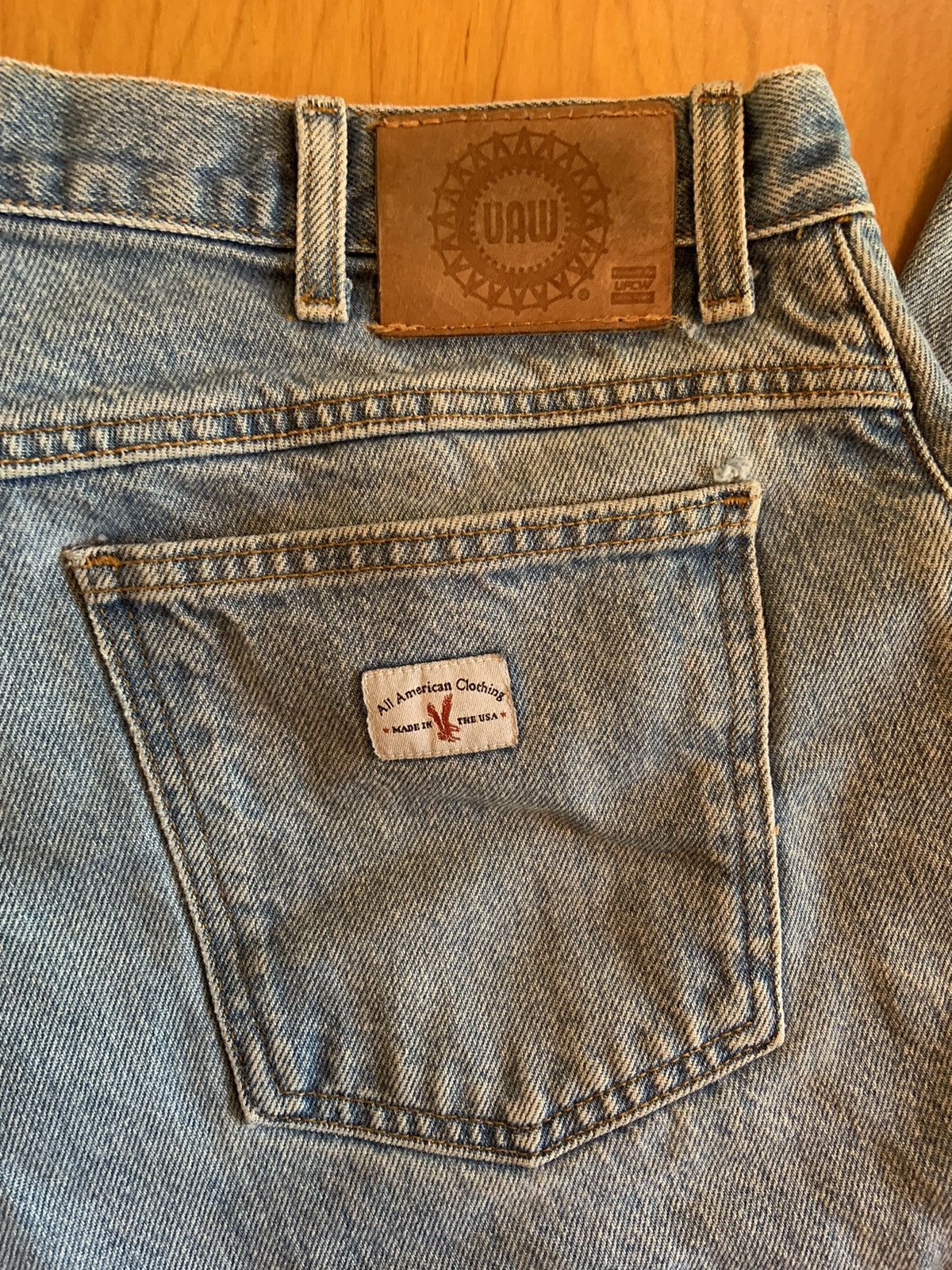 Vintage UAW United Auto Workers Logo Patch Jeans | Grailed