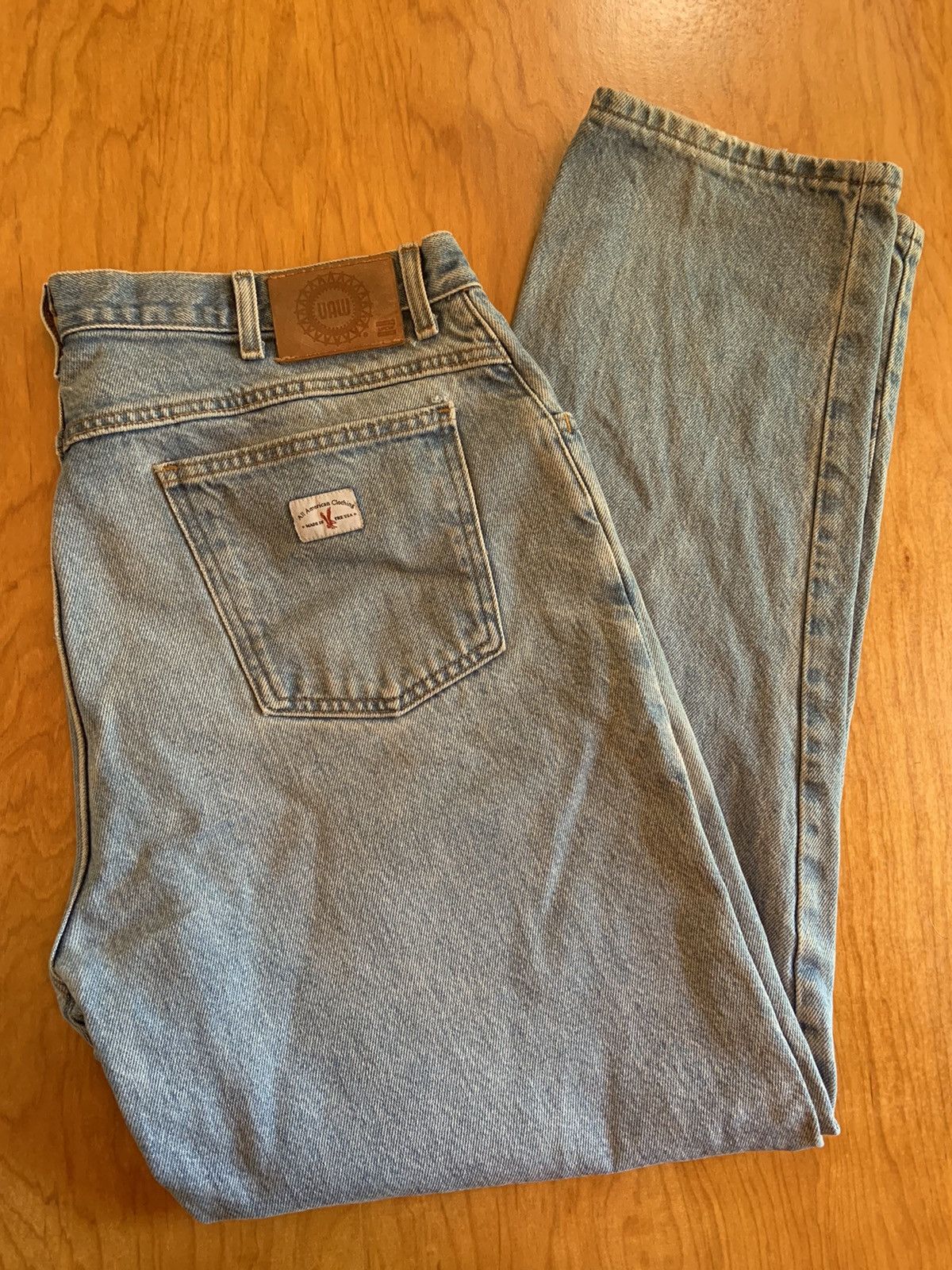 Vintage UAW United Auto Workers Logo Patch Jeans | Grailed