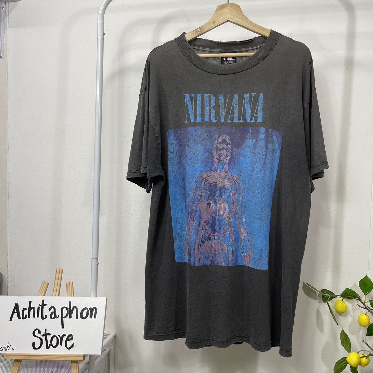 Nirvana × Vintage Vintage 90’s Rare NIRVANA SLIVER 1992 Giant Tag T ...