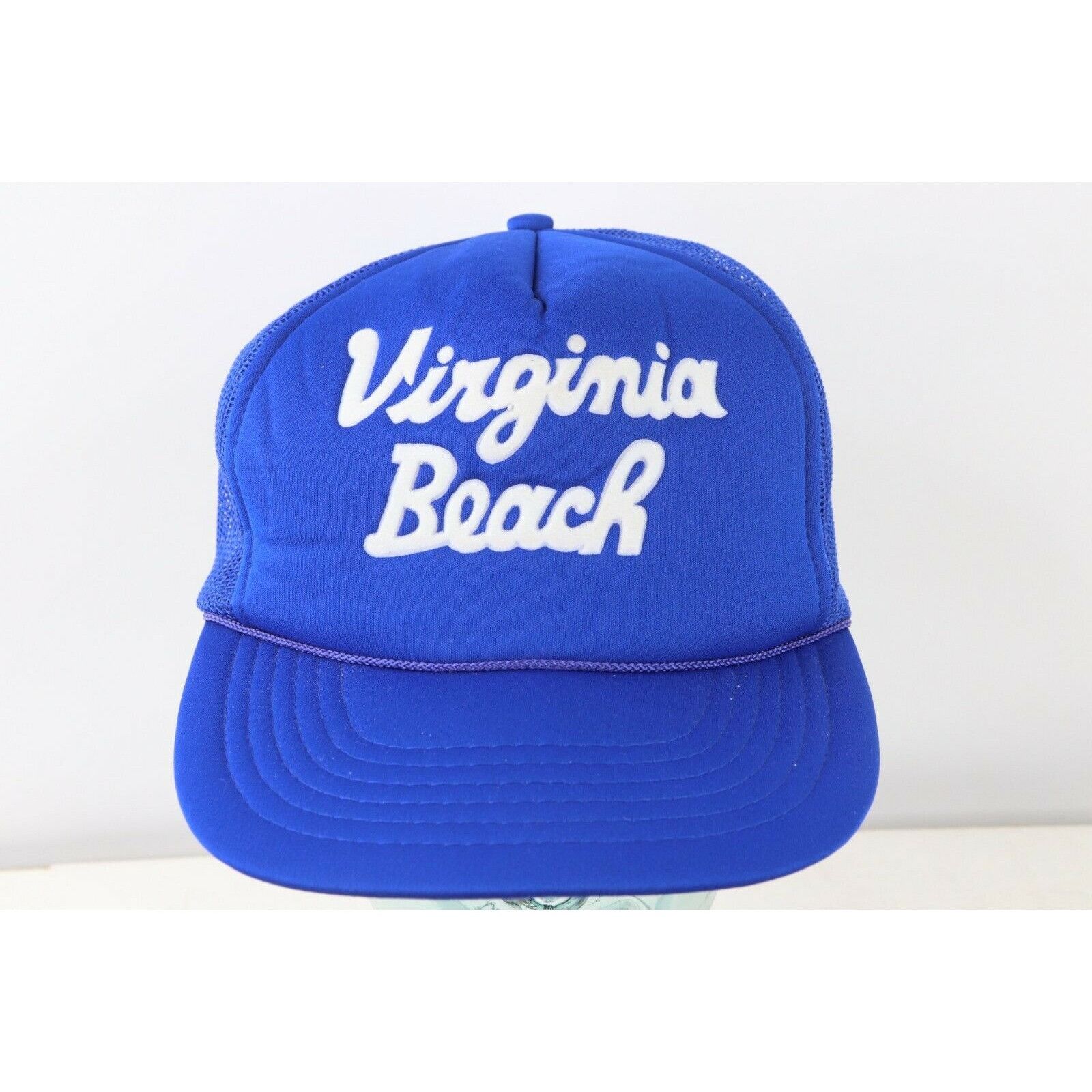 Vintage Vintage 90s Streetwear Virginia Beach Script Trucker Hat | Grailed