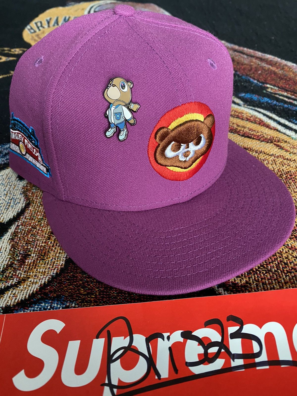 Kanye West Hat Club Exclusive Kanye West Graduation Cubs With Pin 7 3/4 ...