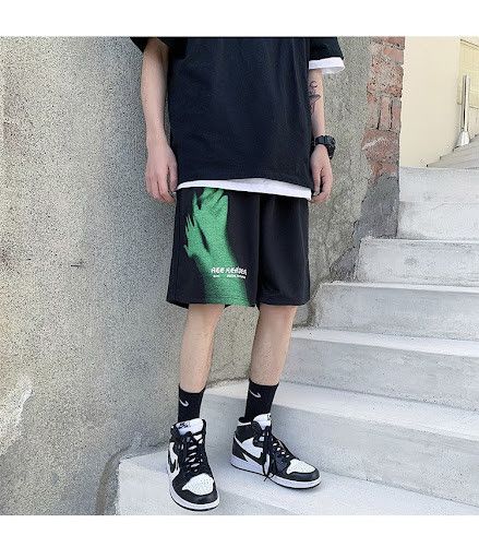 Custom × Japanese Brand × Vintage Handprint Graphic Shorts | Grailed