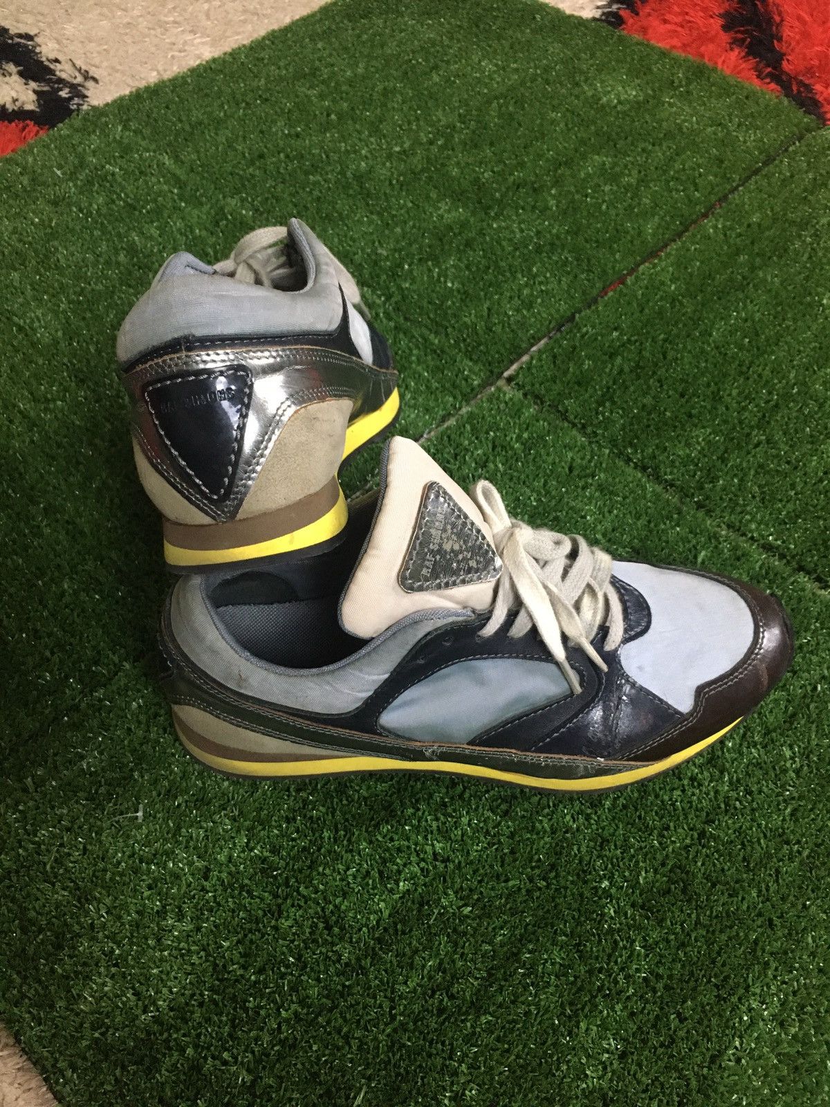 Raf Simons 💥FINAL DROP💥Raf Simons Blue and Yellow Holographic Sneakers ...