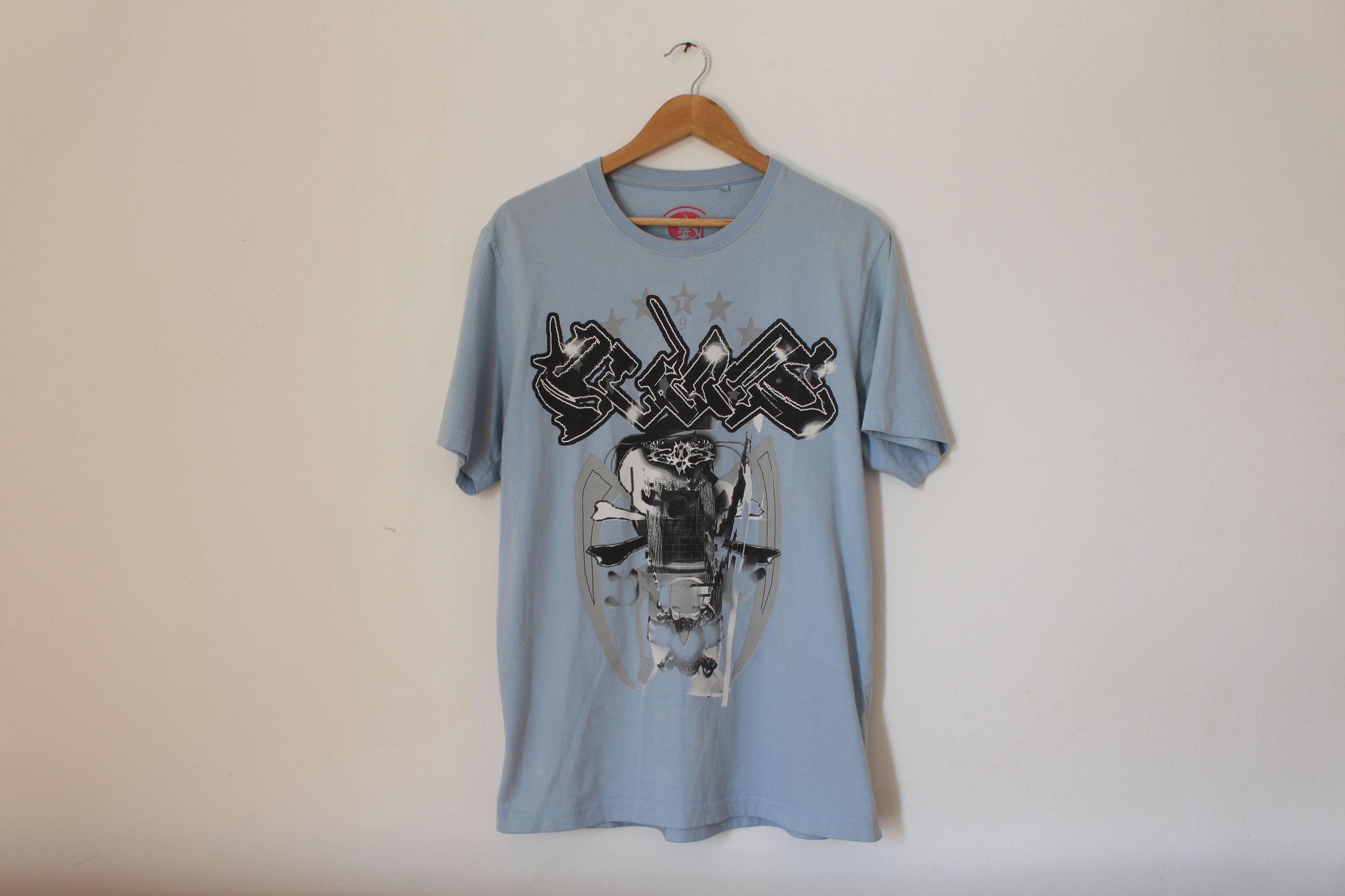 Yung Lean 2018 Bladee RL Virus Blue Powder Tee | Grailed
