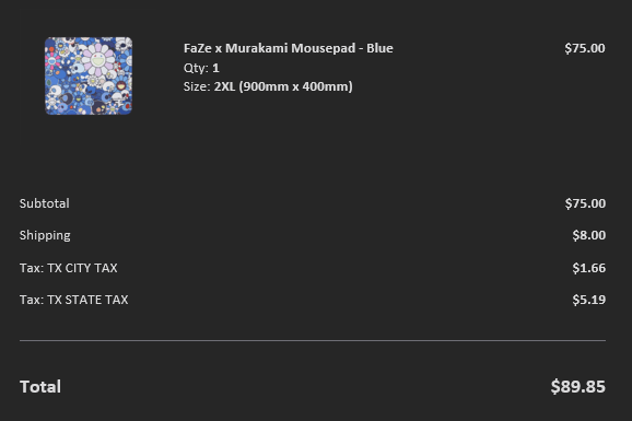 Takashi Murakami Faze x Murakami Mousepad Blue | Grailed