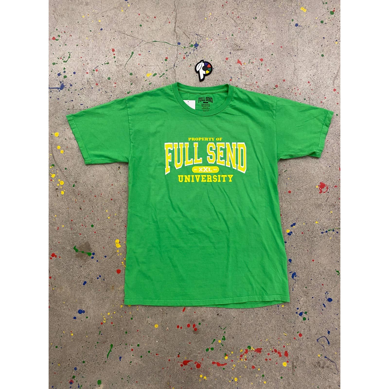 Full Send by Nelk Boys Full Send University T-Shirt Green | Grailed
