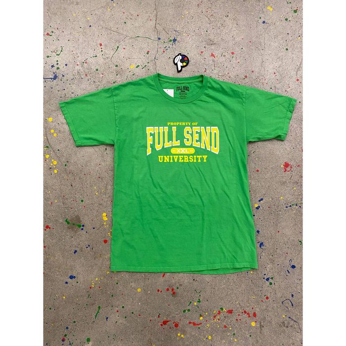 Full Send by Nelk Boys Full Send University T-Shirt Green | Grailed