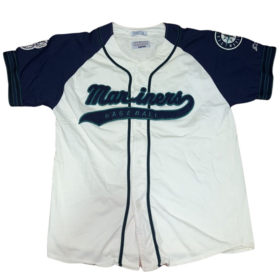 Vintage 90s Seattle Mariners Starter Pinstripe Cotton Jersey | Grailed