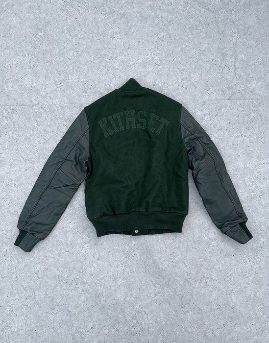 Kith Kith x Golden Bear Varsity Jacket Kithset Dark Green | Grailed
