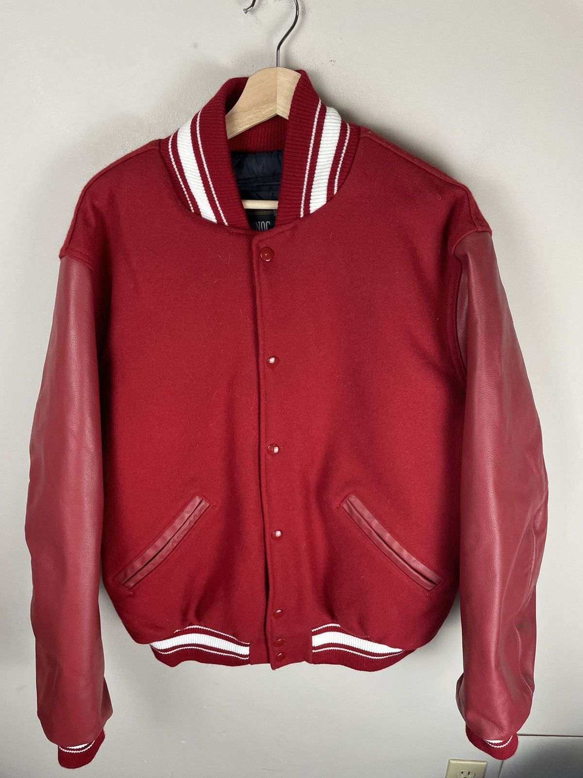 Vintage Vintage Rennoc Red Leather Varsity Jacket | Grailed Vintage Vintage Rennoc Red Leather Varsity Jacket | Grailed